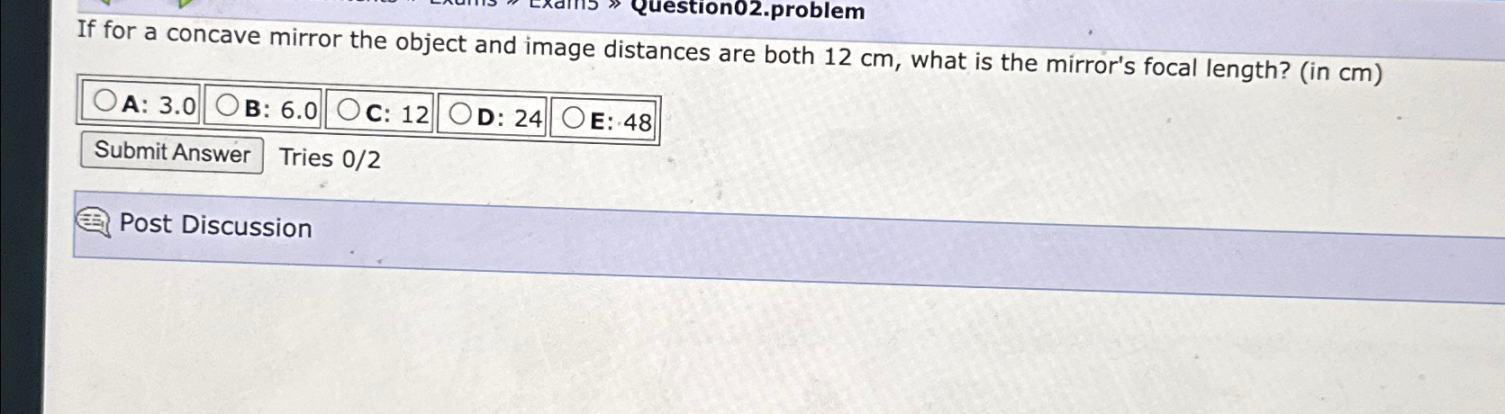 Solved If for a concave mirror the object and image | Chegg.com