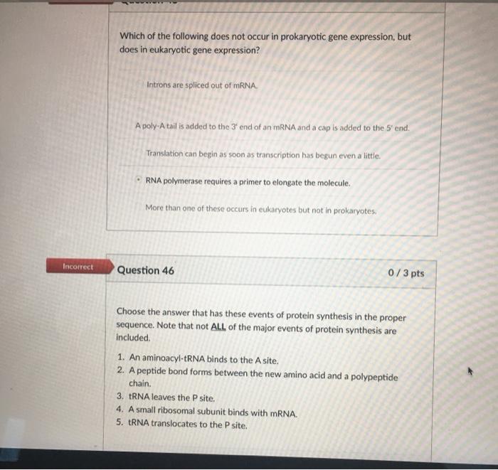 Solved Which of the following does not occur in prokaryotic | Chegg.com