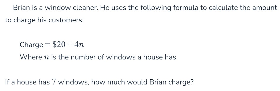 Solved Brian is a window cleaner. He uses the following | Chegg.com