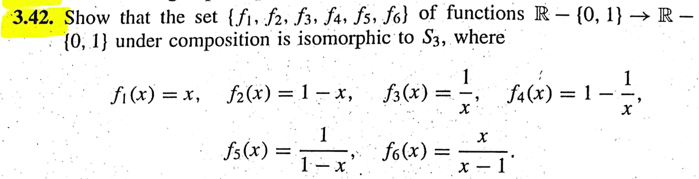 Solved 3.42. ﻿Show that the set {f1,f2,f3,f4,f5,f6} ﻿of | Chegg.com