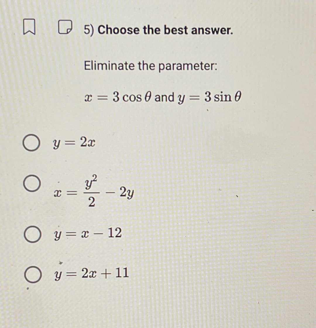 Solved Choose the best answer.Eliminate the | Chegg.com