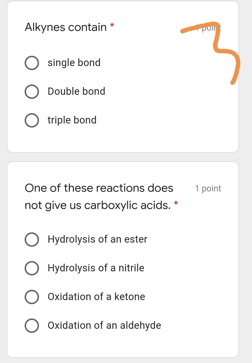 Solved Alkynes contain * μοι 3 , single bond O Double bond O | Chegg.com