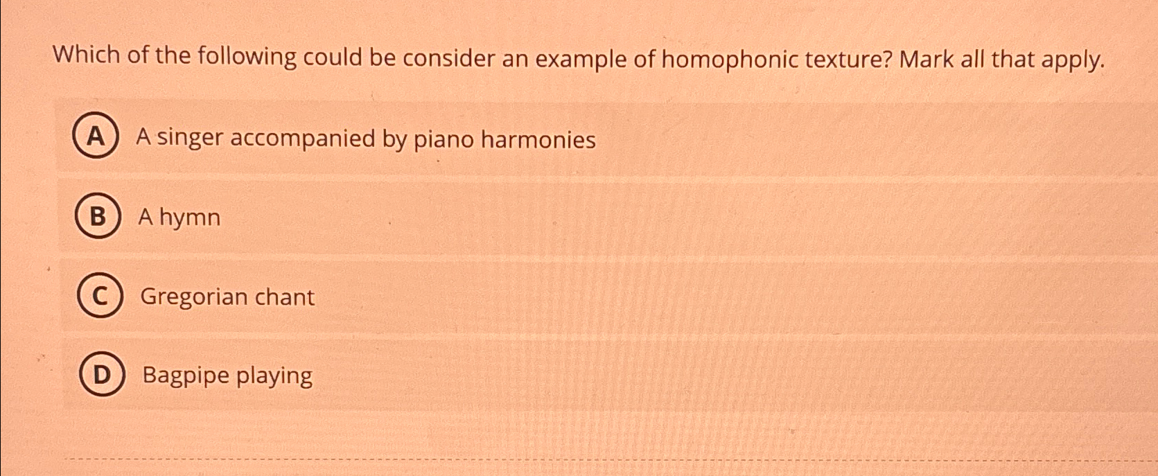Solved Which of the following could be consider an example | Chegg.com