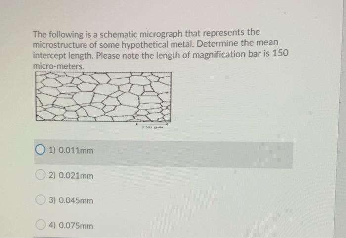 Solved The following is a schematic micrograph that | Chegg.com