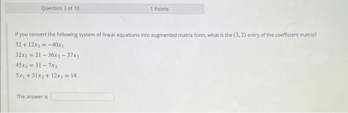 Solved Consider the augmented matrix with first and second | Chegg.com