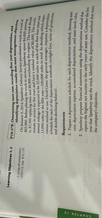 Solved Learning Objectives 1, 2 1. Units-of-production, | Chegg.com