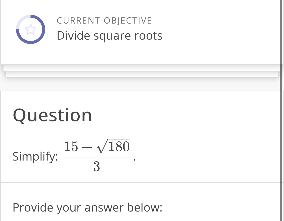 Solved CURRENT OBJECTIVE Divide square | Chegg.com Solved CURRENT OBJECTIVE Divide square | Chegg.com