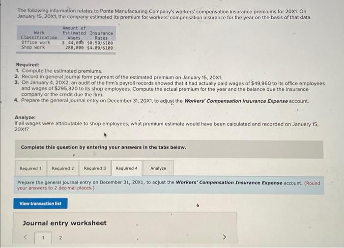 Solved The following information relates to Ponte | Chegg.com