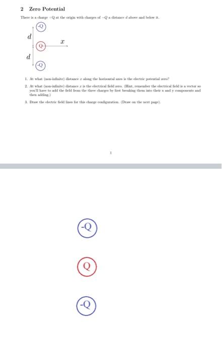 Solved 2 Zero Potential thrs adiling.) 3. Drave the surtrin | Chegg.com