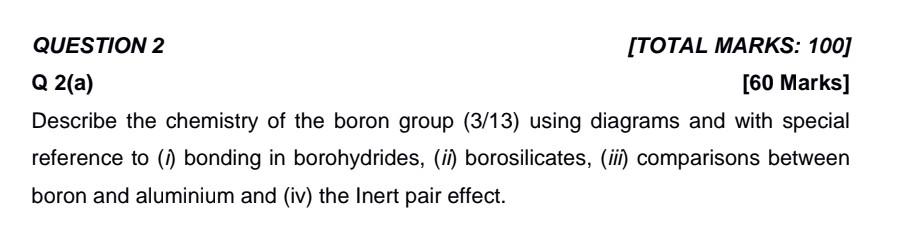 Solved QUESTION 2 [TOTAL MARKS: 100] Q 2(a) [60 Marks] | Chegg.com