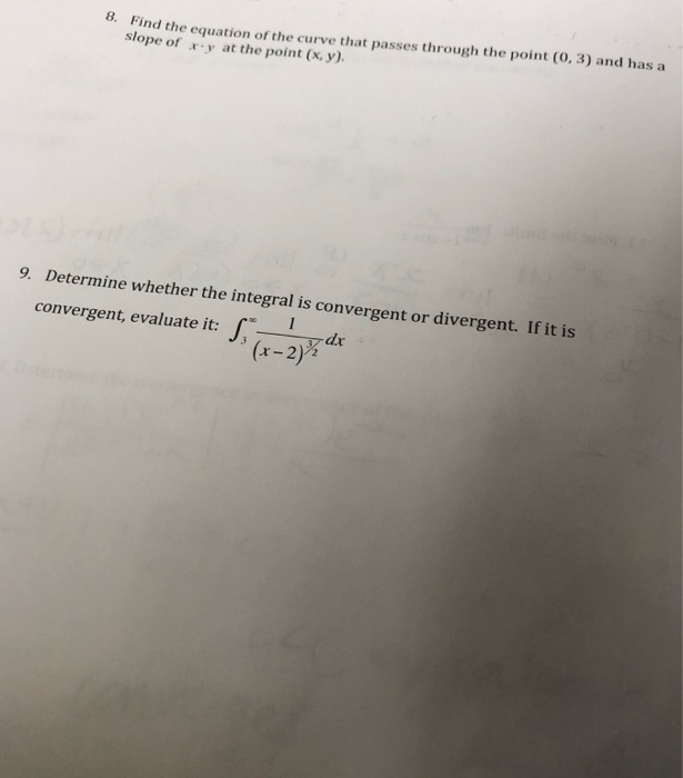 Solved Find the equation of the curve that passes through | Chegg.com
