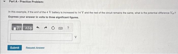 Solved In this example, if the emt of the 4 V battery is | Chegg.com