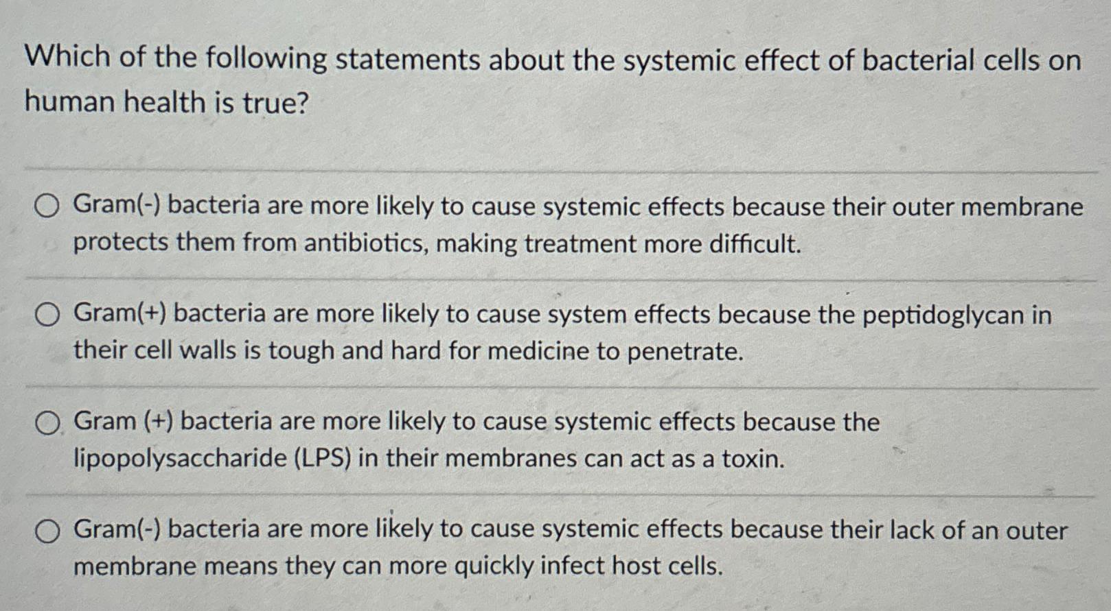 Solved Which of the following statements about the systemic | Chegg.com
