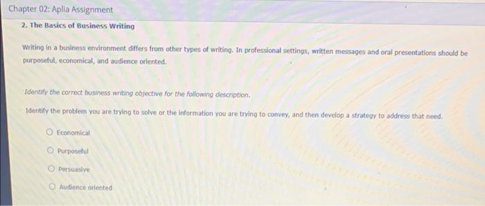 Chapter 02: Aplia Assignment 2. The Basics of | Chegg.com