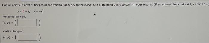 Solved Find all points (if any) of horizontal and vertical | Chegg.com