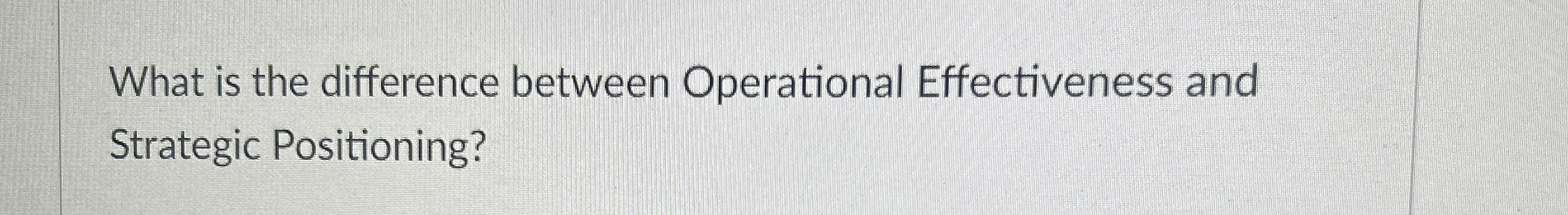 Solved What is the difference between Operational | Chegg.com