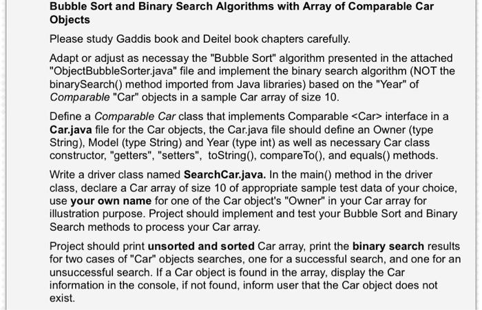 Solved Bubble Sort And Binary Search Algorithms With Array