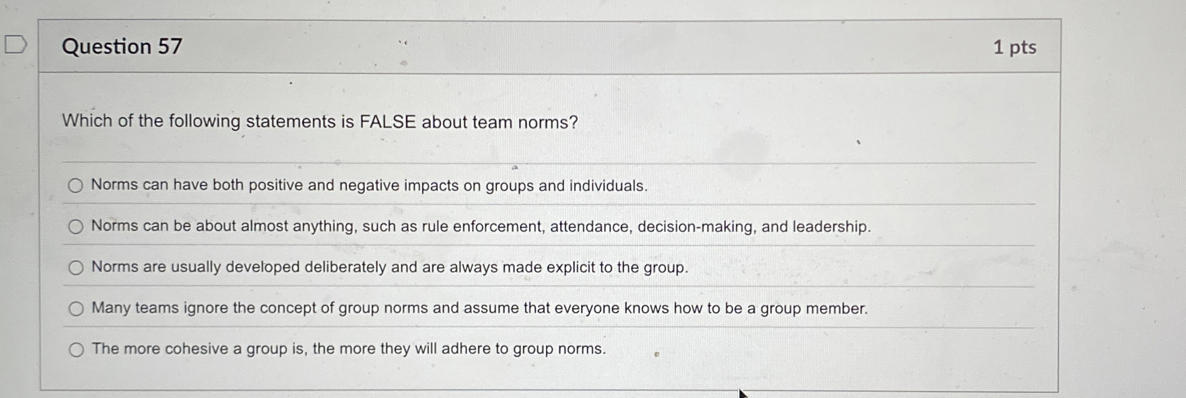 High Quality SOLUTION Question 571 ﻿ptsWhich of the following statements is | Chegg.com