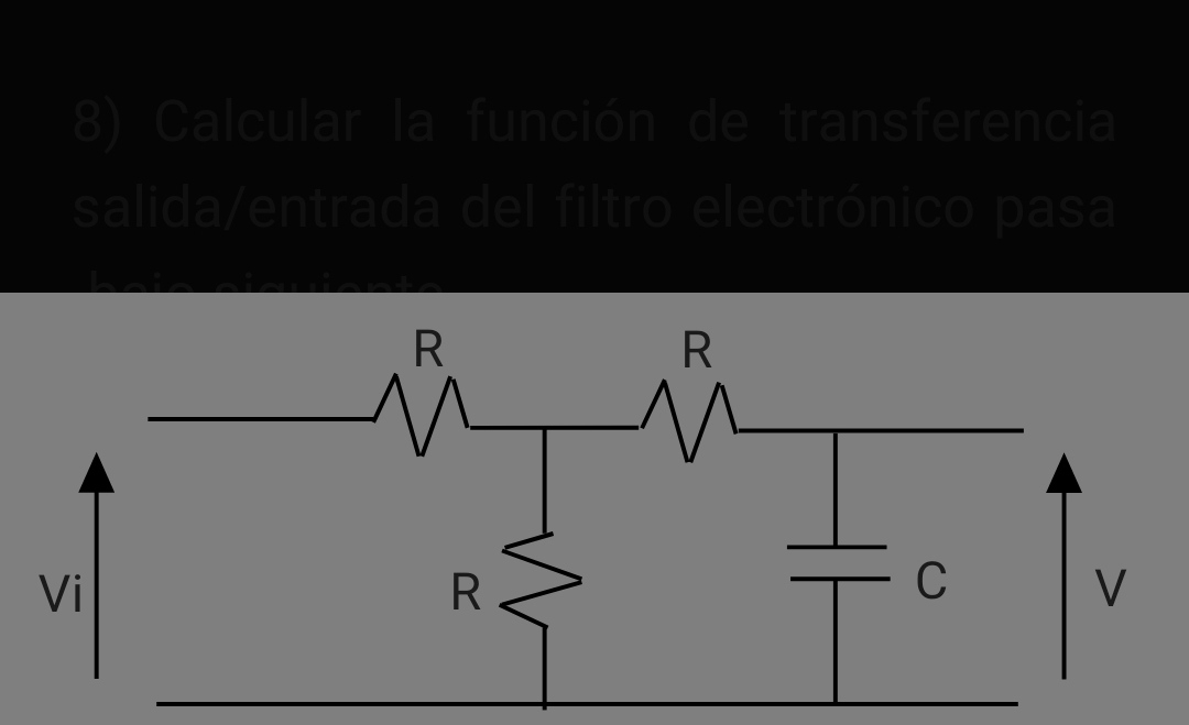 Solved Calcular la función de transferencia salida/entrada | Chegg.com
