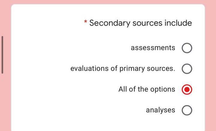 Solved Secondary sources include assessments evaluations of | Chegg.com