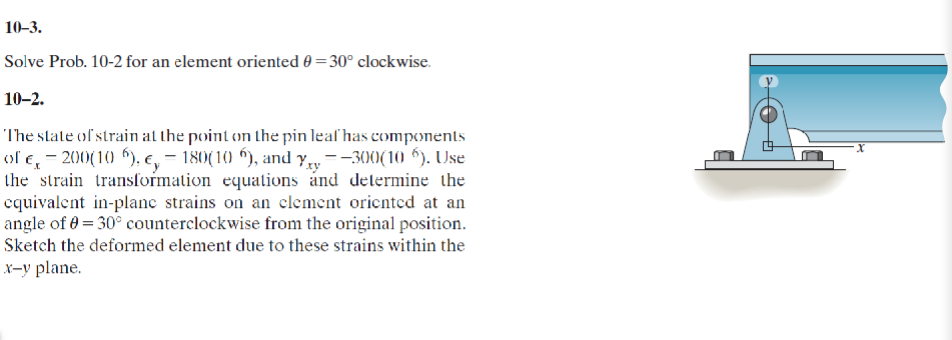 Solved 10-3.Solve Prob. 10-2 ﻿for an element oriented θ=30° | Chegg.com