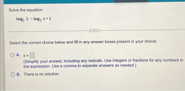 Solved Solve the equation. Give an exact solution, and also | Chegg.com