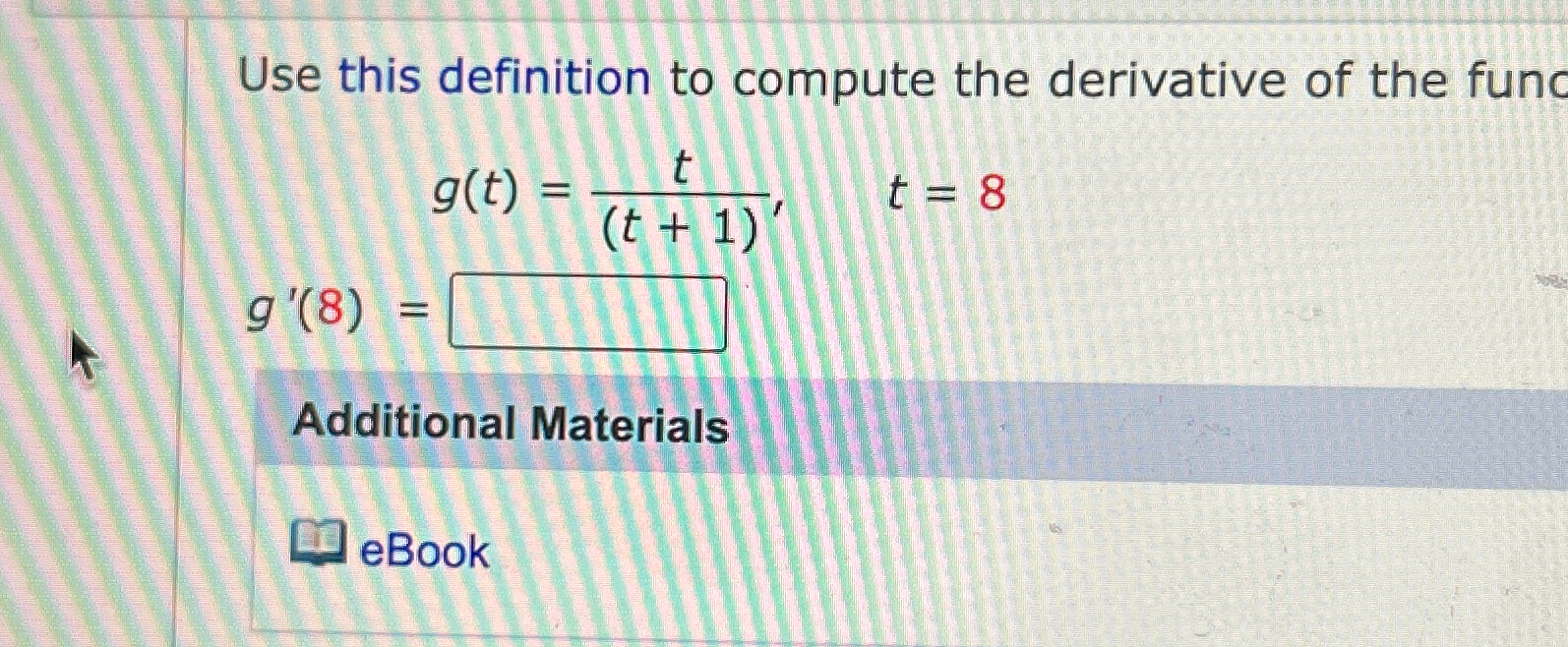 Solved Use this definition to compute the derivative of the | Chegg.com