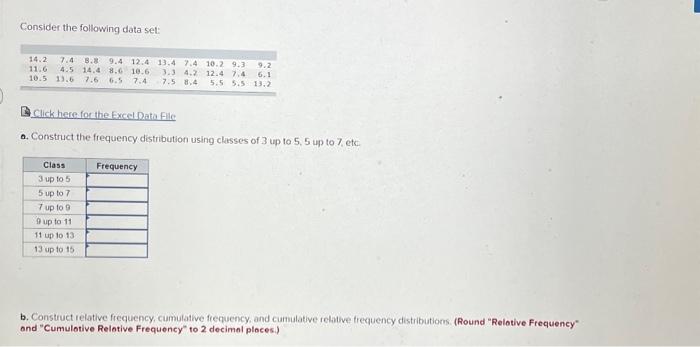 Consider the following data sel: D. Click here for | Chegg.com