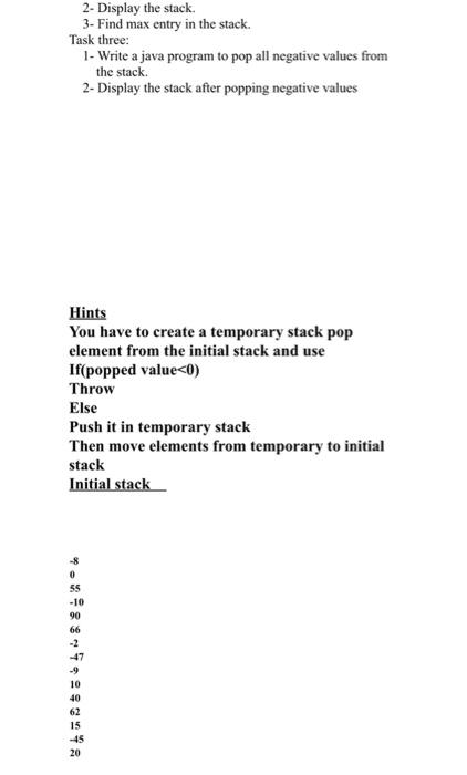 Solved Objectives Learn To Use The Stack In Java Task 