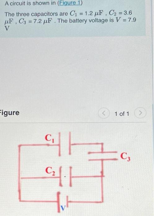 Solved A circuit is shown in (Figure 1) The three capacitors | Chegg.com