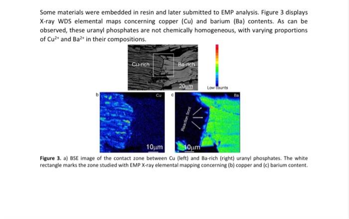 Some materials were embedded in resin and later | Chegg.com