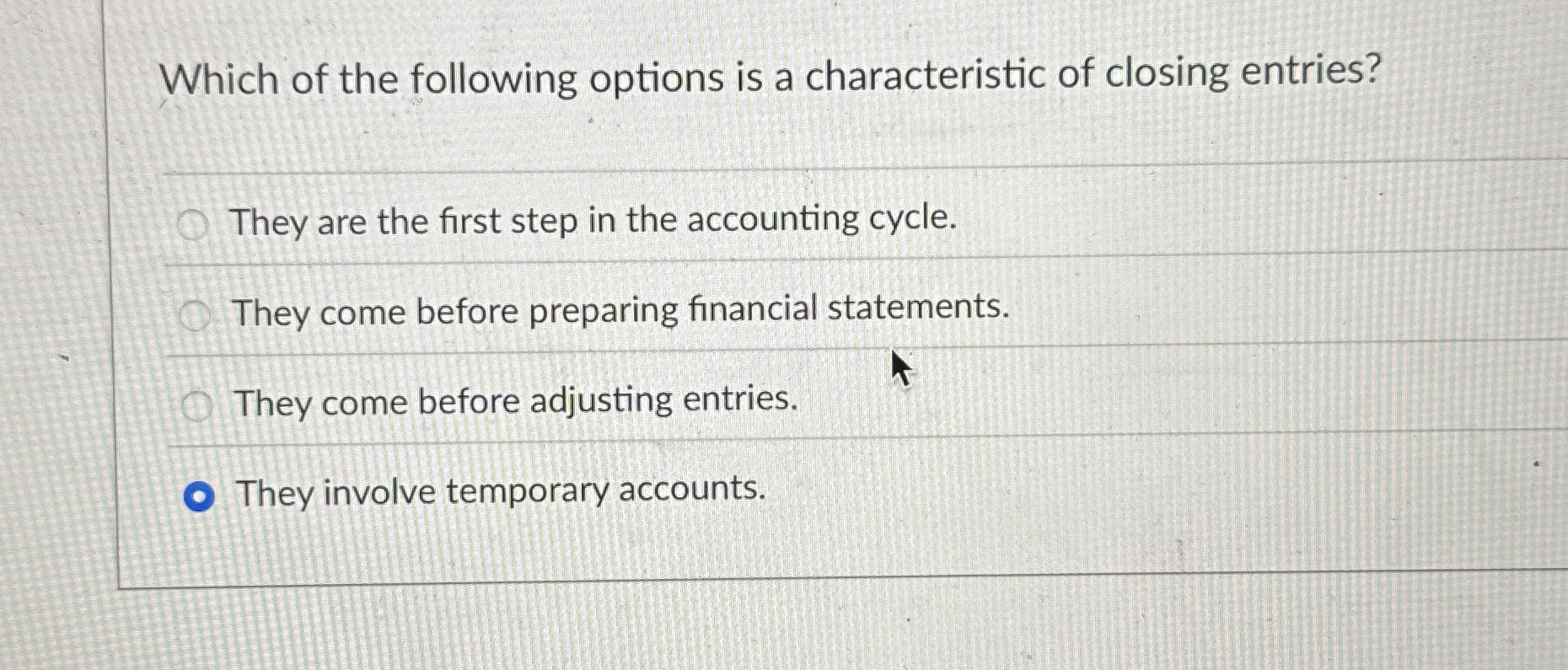 Solved Which of the following options is a characteristic of | Chegg.com