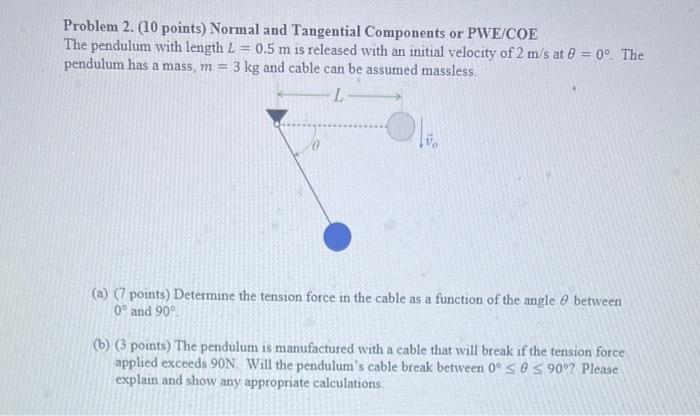 Solved Problem 2. (10 points) Normal and Tangential | Chegg.com