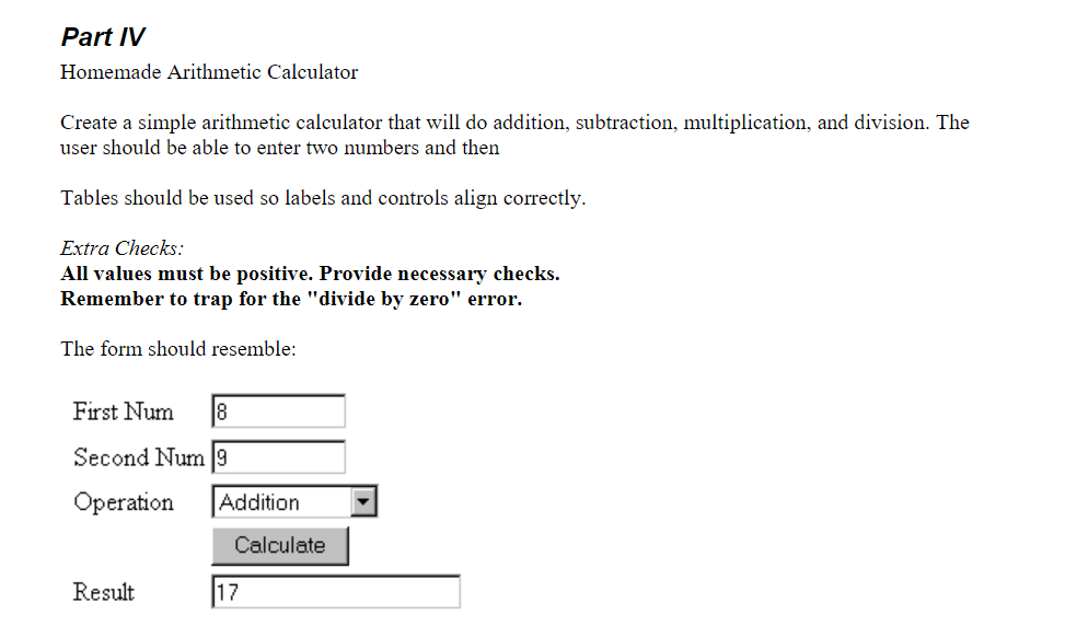 Solved Part IVuse HTML CSS JAVASCRIPTHomemade Arithmetic | Chegg.com