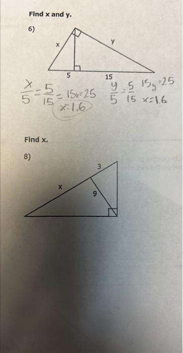 Solved Find x and y. 6) 5x=155=x−115 Find x. | Chegg.com