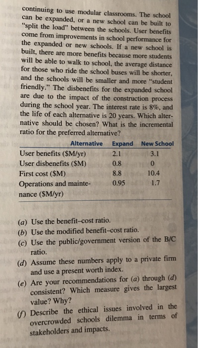 9-42 A school is overcrowded and there are three © | Chegg.com