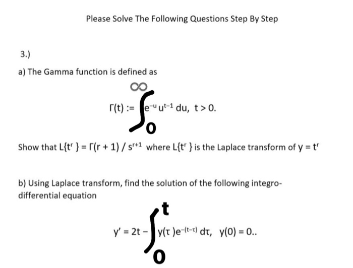 Solved Please Solve The Following Questions Step By Step 3.) | Chegg.com