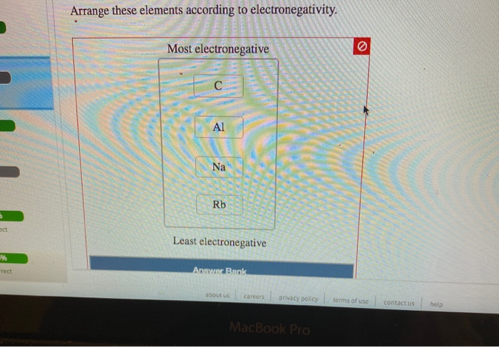 Solved Arrange these elements according to | Chegg.com