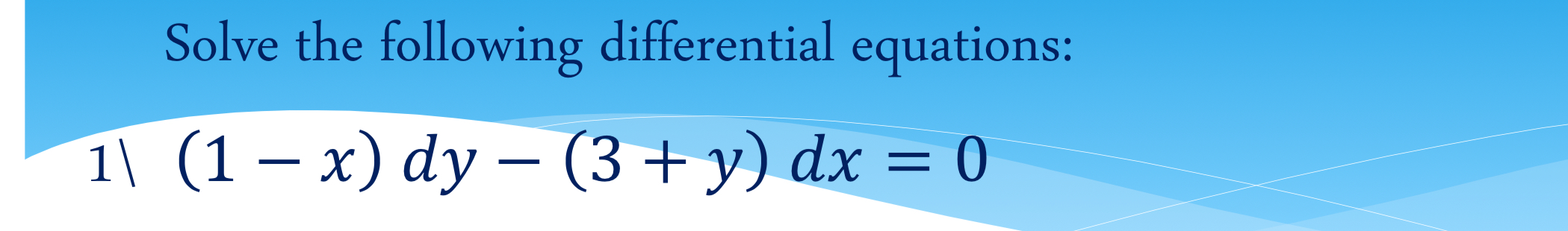 Solved Solve the following differential equations: | Chegg.com