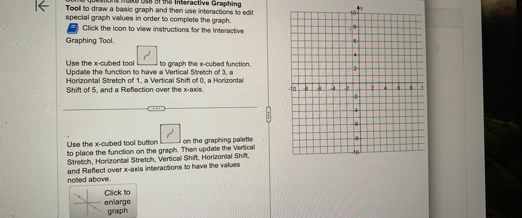 Solved Tool to draw a basic graph and then use interactions | Chegg.com