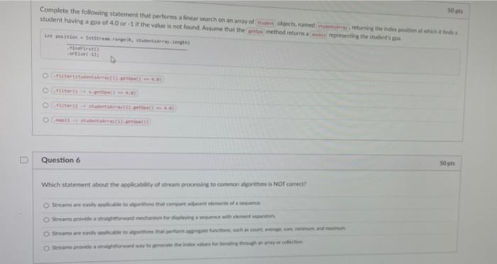 Solved Complete the following statement that performs a | Chegg.com