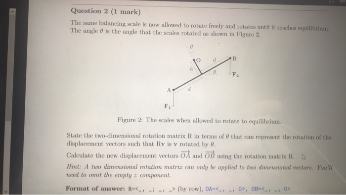 Solved Com A T-shaped balancing scale is set up to pivot | Chegg.com