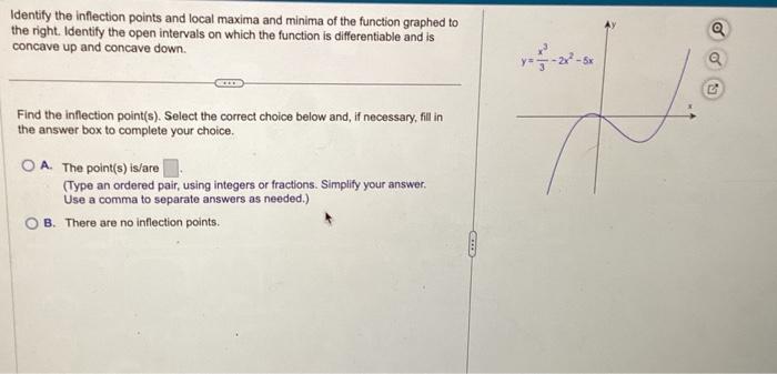 Identify the inflection points and local maxima and | Chegg.com