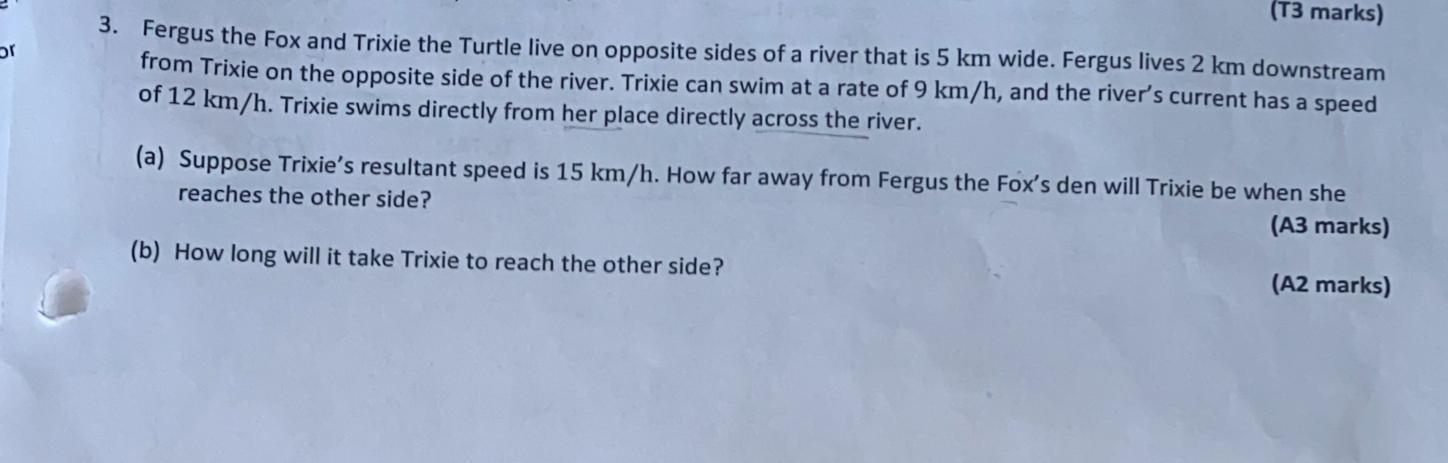 Solved fergus the fox and trixiTrixie the turtle lives in | Chegg.com
