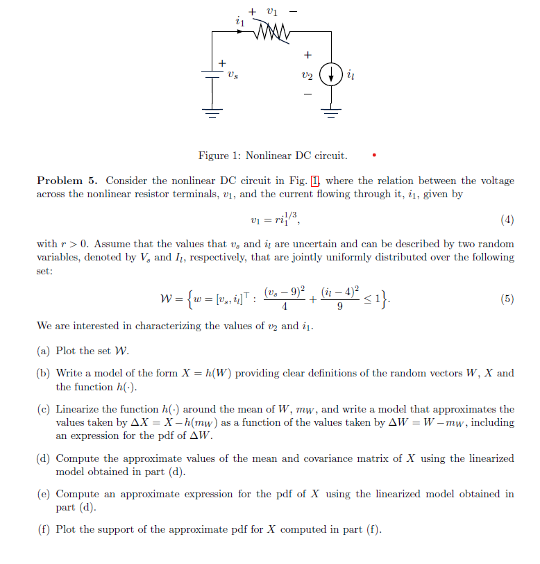 Solved Figure 1: Nonlinear DC circuit.Problem 5. ﻿Consider | Chegg.com