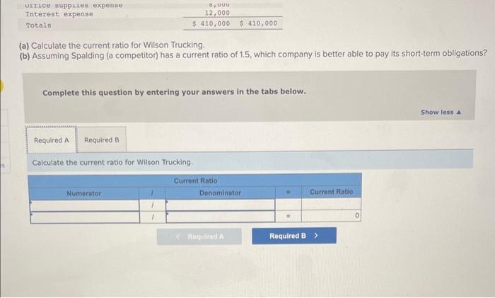 Solved Exercise 3-26 (Static) Computing the current ratio LO | Chegg.com