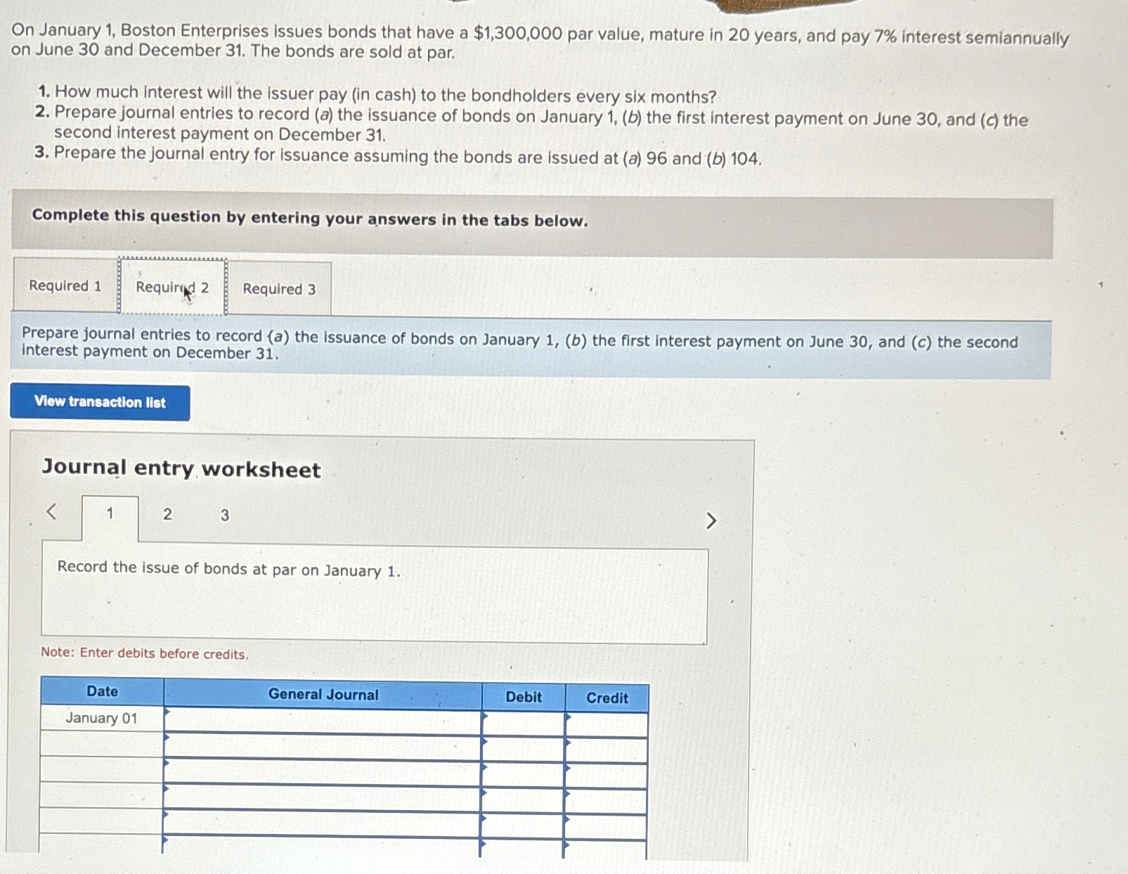 Solved On January 1, ﻿Boston Enterprises issues bonds that | Chegg.com