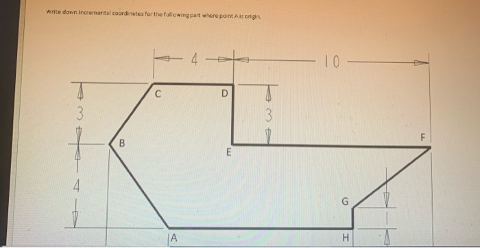 Write Down Incremental Coordinates For The Following 9342