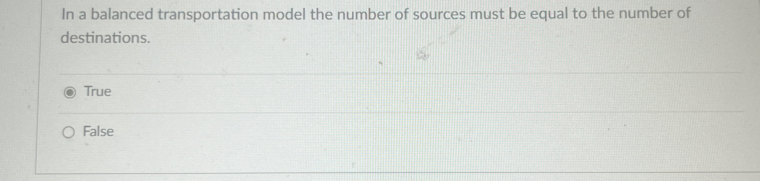 Solved In a balanced transportation model the number of | Chegg.com