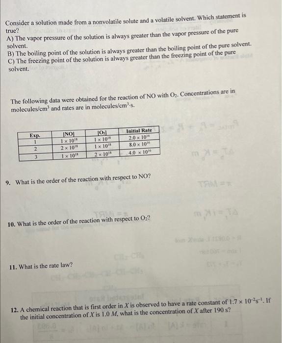 Solved Consider a solution made from a nonvolatile solute | Chegg.com